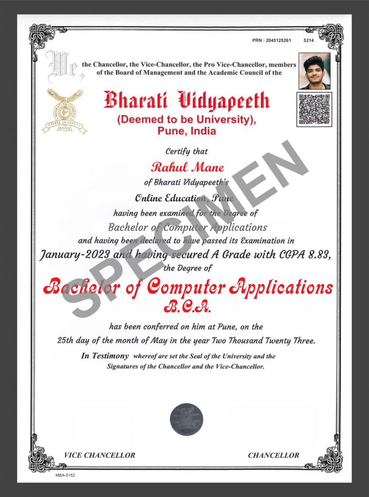 Convocation / Degree Certificate – School of Online Education